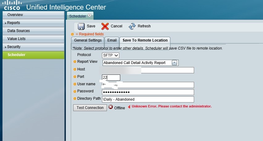 Report Scheduler over SFTP - Cisco Community