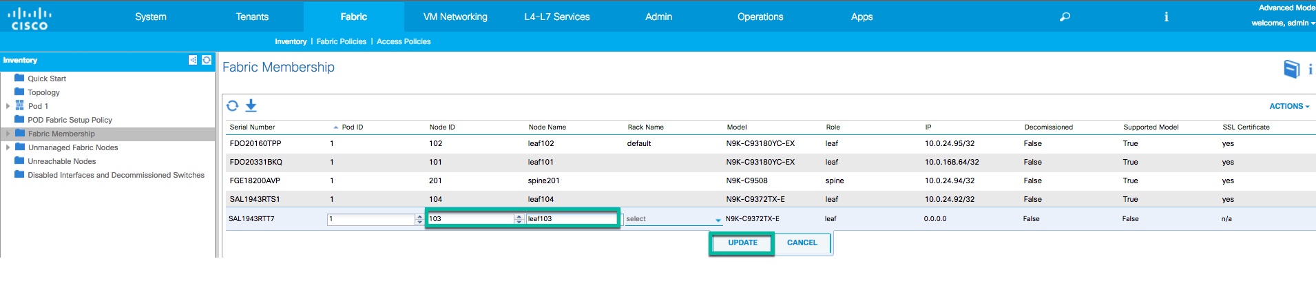 Replacing a leaf or spine switch in ACI fabric - Cisco Community