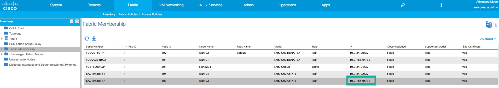 Adding new leaf/spine node to ACI fabric - Cisco Community