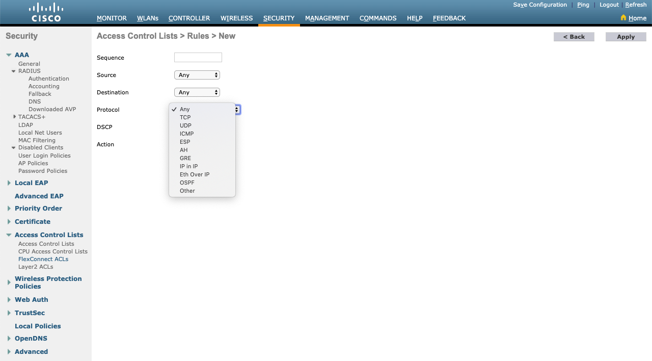 Cisco vWLC 8.2 ACL for load balancers - Cisco Community