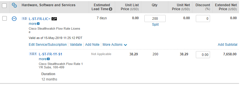 stealthwatch flow rate license - Cisco Community