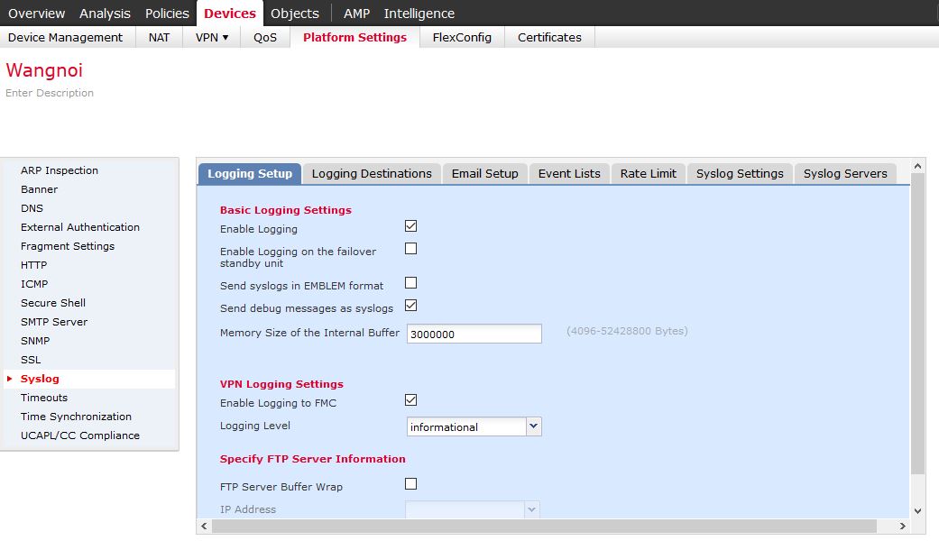 FMC1000-K9,FTD2110 Case: Events Logging and Connection not showing. Pls ...