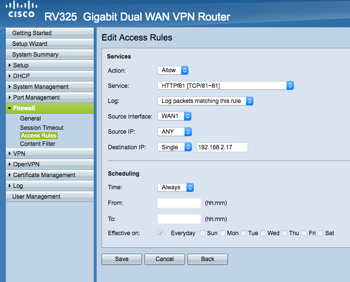RV325 - Port forwarded but still closed - Cisco Community