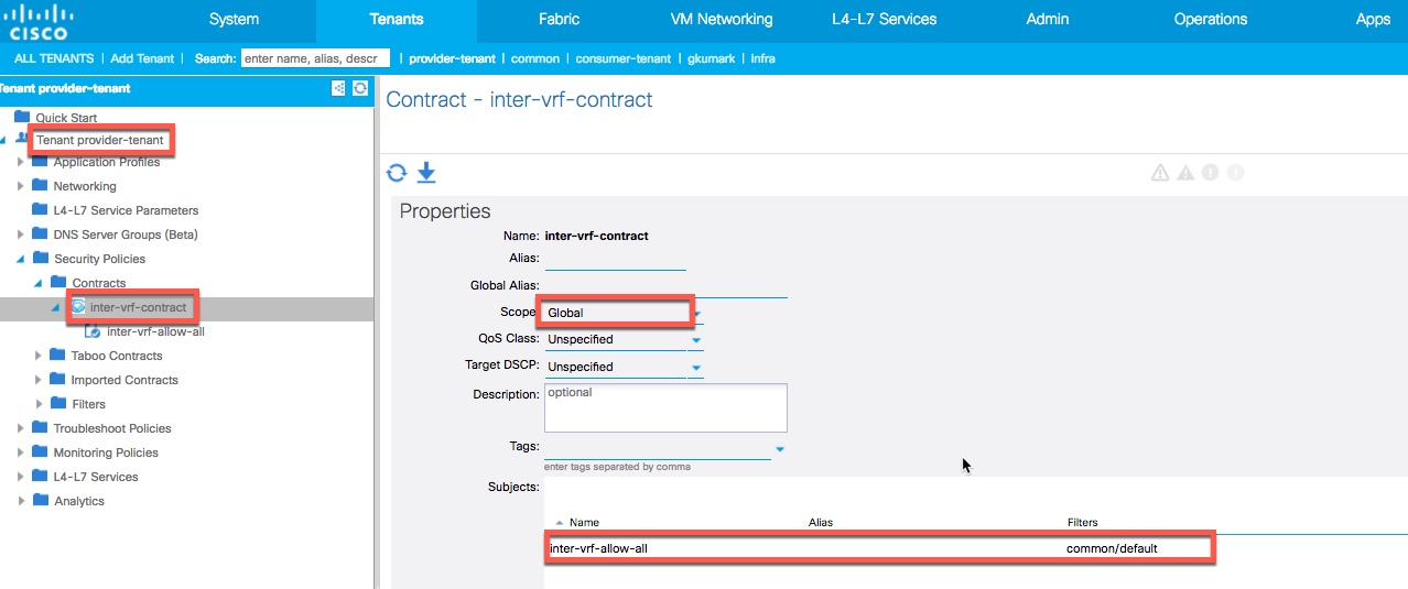 ACI Inter VRF/Tenant Route Leaking Configuration Example - Cisco Community
