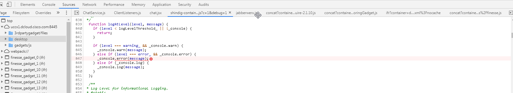 Solved: Finesse 12.0 v2 - How to get page gadget stay active after ...