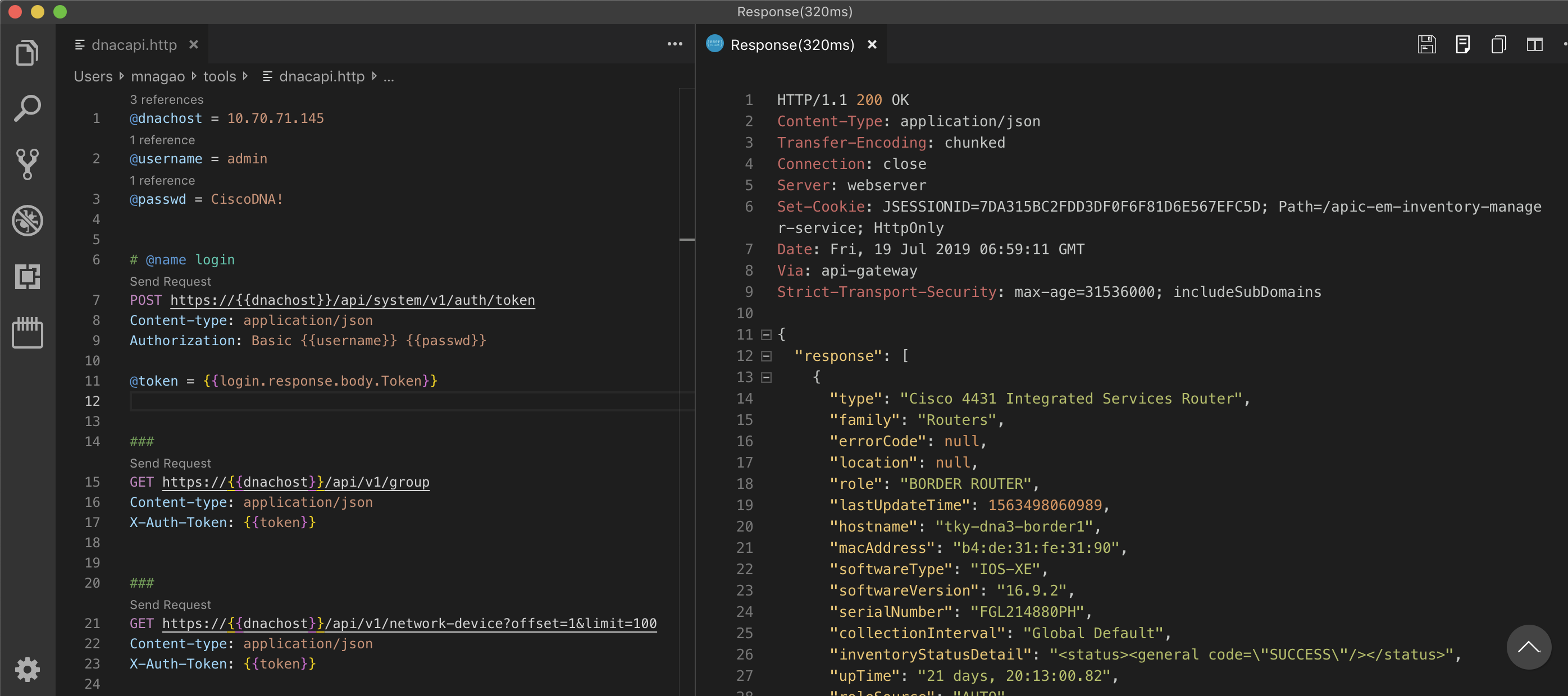 DNAC: curl/wget による API アクセス - Cisco Community