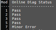 Online Diag Status OID - Cisco Community