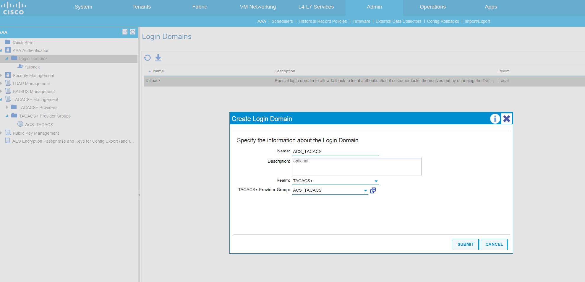Configuring TACACS+ Authentication to ACI Fabric with Cisco ACS - Cisco ...