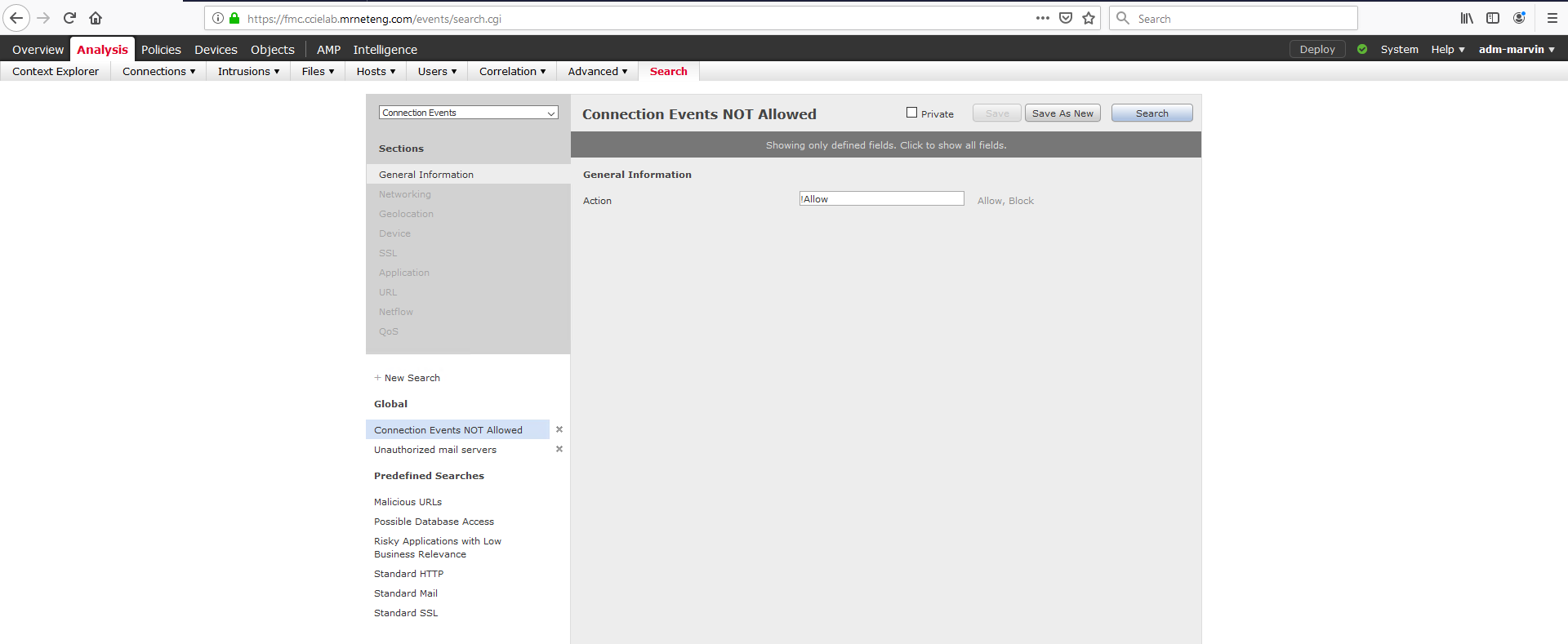 Solved: Where to check if sourcefire is blocking IP - Cisco Community