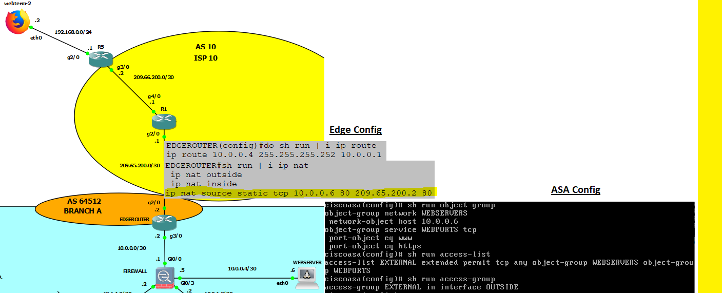 Static NAT not working when BGP in between - Cisco Community