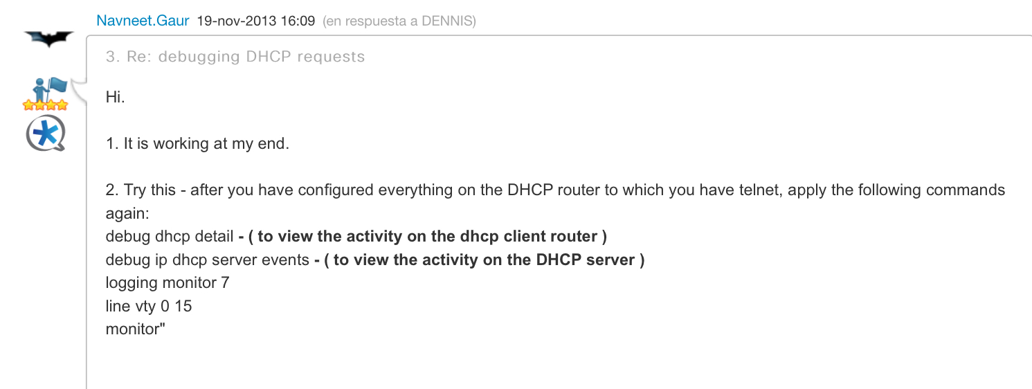 How to check or debug dhcp request and IP renew logs - Cisco Community