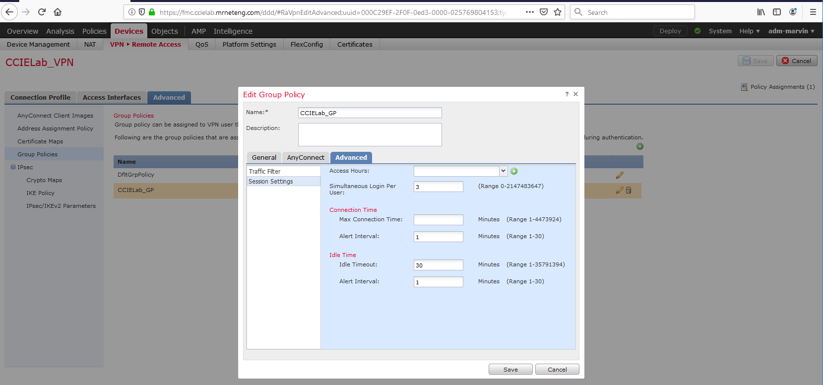 Solved: Grant different rights to different groups of VPN users - Cisco ...