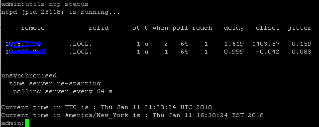 NTP unsynchronized - Cisco Community