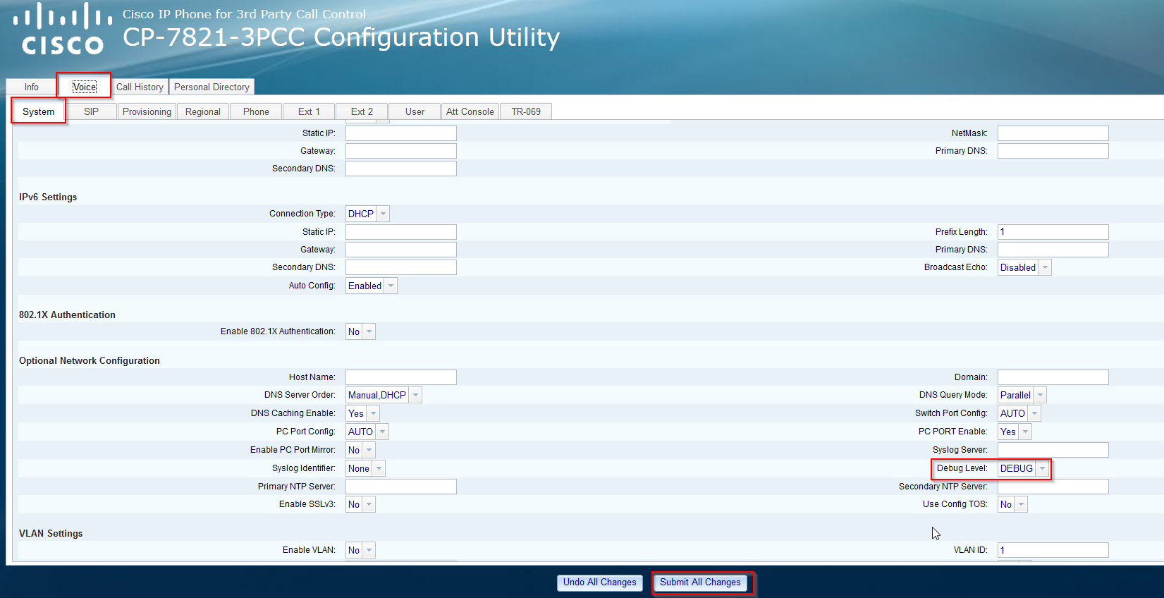 How to – Set debug level to DEBUG on a MPP Device? - Cisco Community