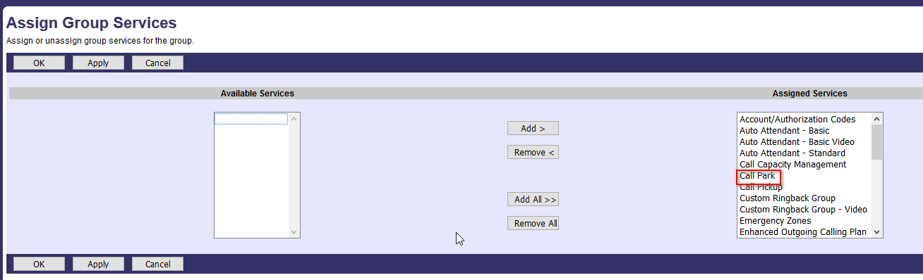 How to - Configure Call Park on MPP and Broadworks? - Cisco Community