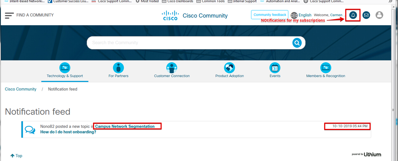 How to use Community Subscriptions - Cisco Community