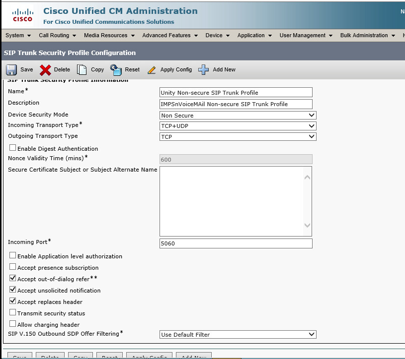 Solved: VoiceMail not receiving and MWI not working - Cisco Community