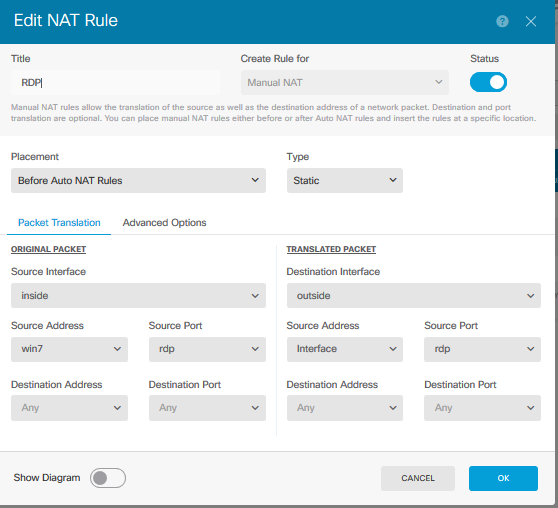 Solved: RDP access - Cisco Community