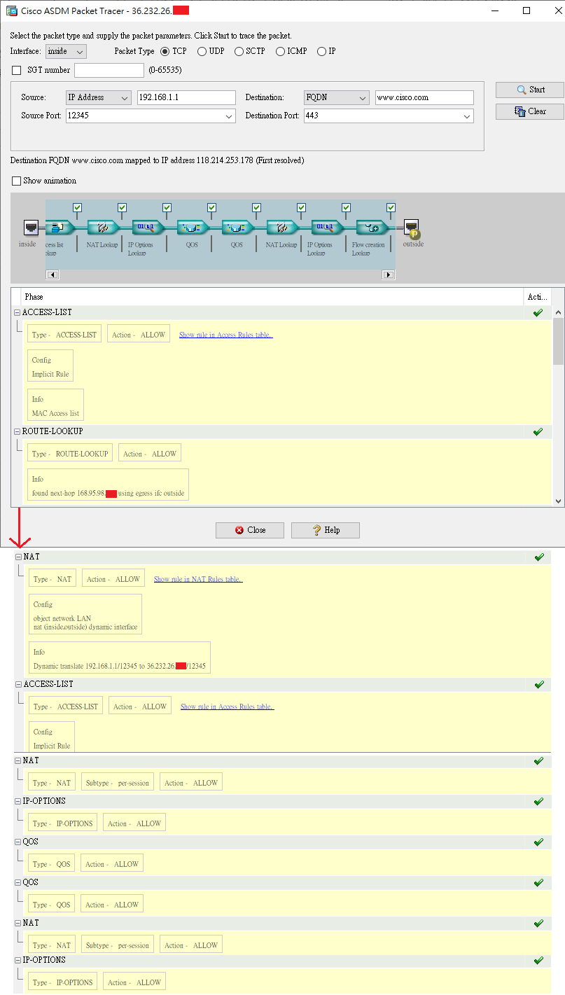 ASDM packet tracer with forward mechanism - Cisco Community
