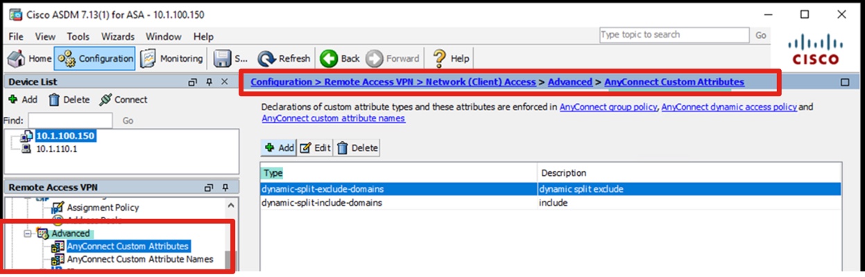 AnyConnect Split Tunneling (Local Lan Access, Split Tunneling, Static ...