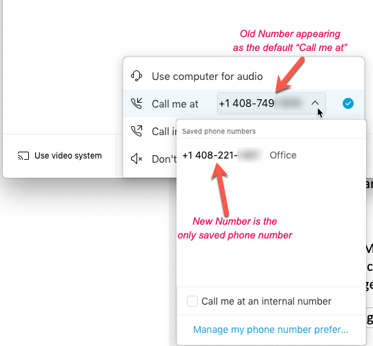 How to delete "call me at" numbers - Cisco Community
