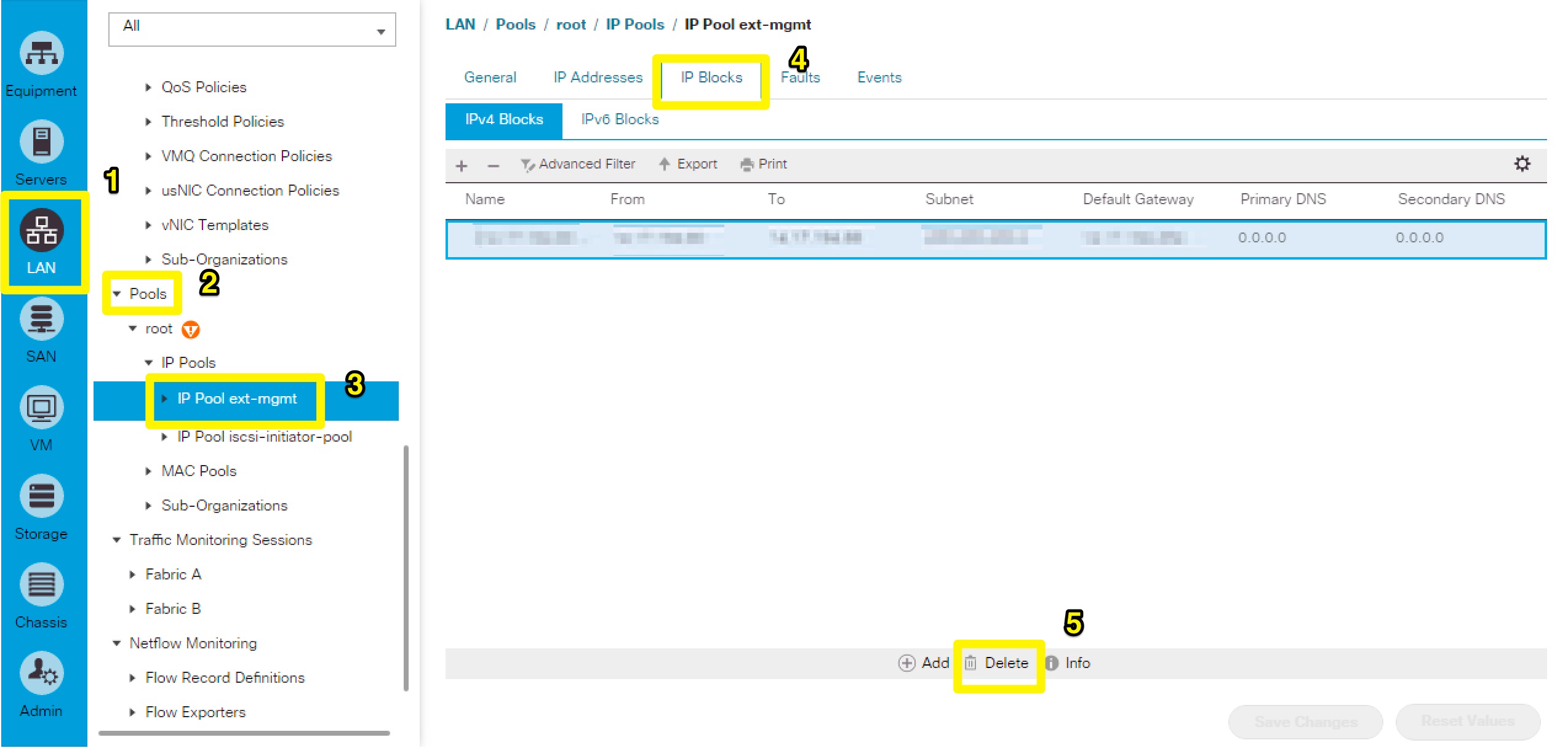 Change CIMC IP Pool of blade servers - Cisco Community