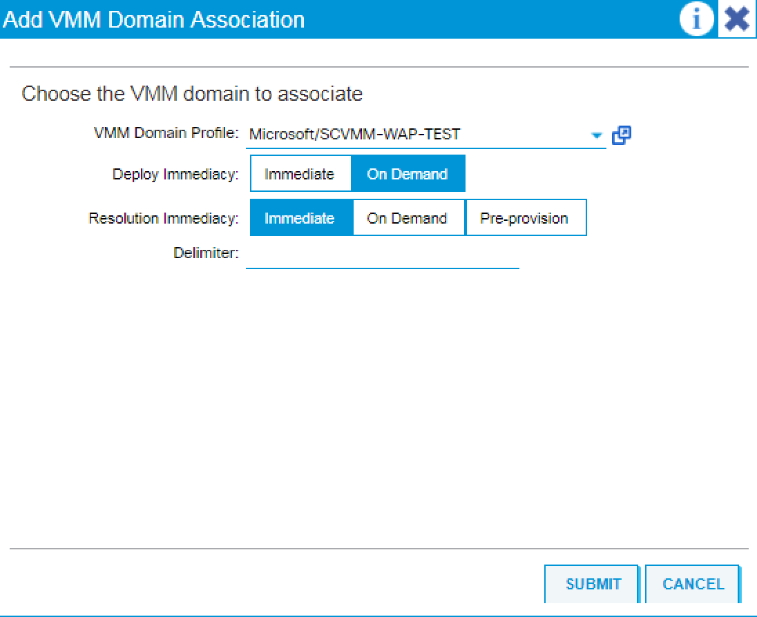 Microsoft VMM Domain static vlan - Cisco Community