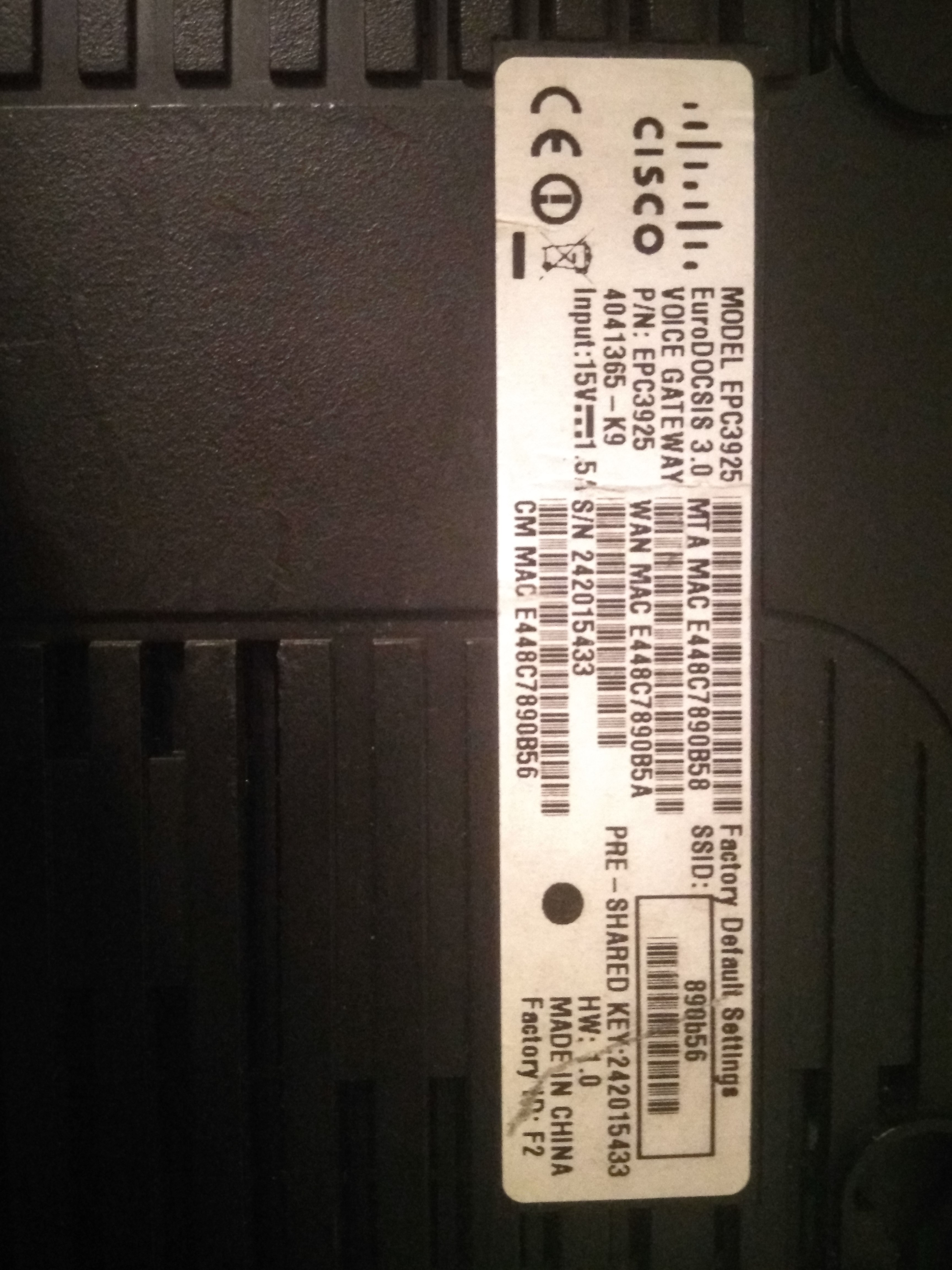 When my Cisco router was manufactured? - Cisco Community