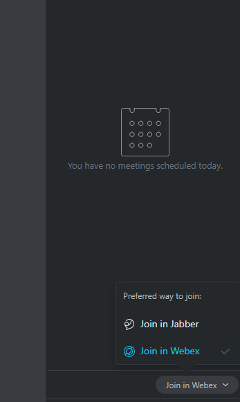 Set Jabber to "Join in Webex" by default for meetings - Cisco Community