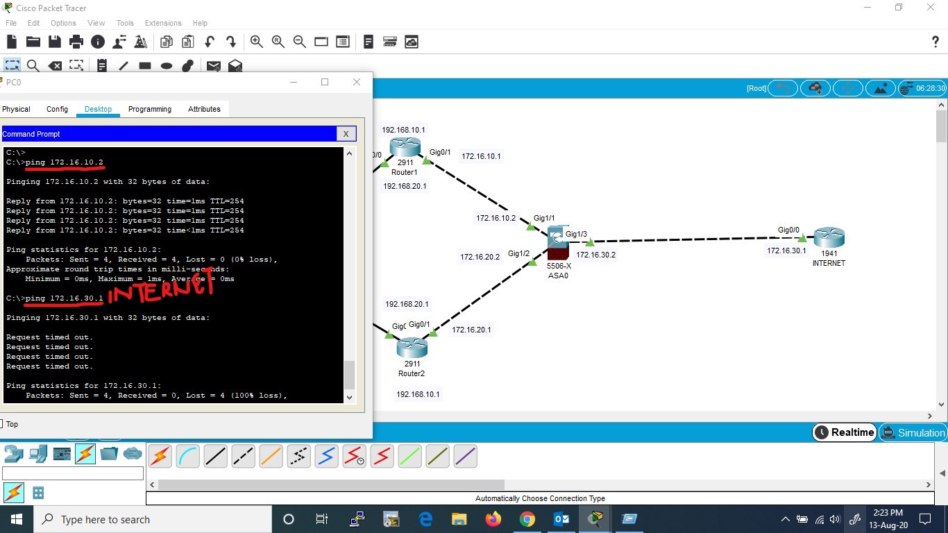 Inside Network Cant Access Internet ASA 5506 || Packet Tracer Lab ... Inside Network Cant Access Internet ASA 5506 || Packet Tracer Lab ...