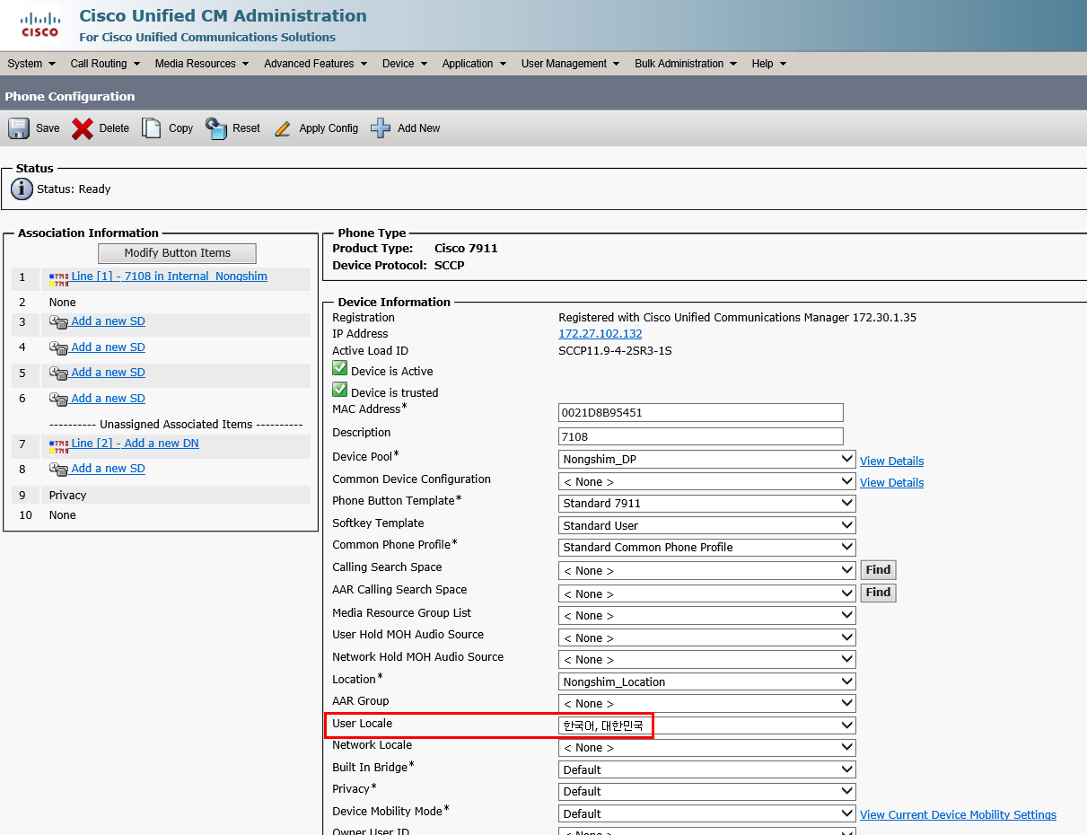 How to change User Locale in CUCM - Cisco Community