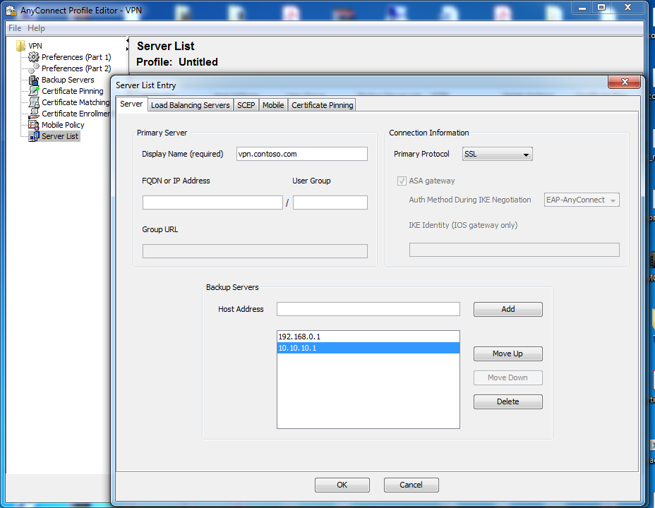 Solved: Anyconnect profile editor - server list and backup servers ...