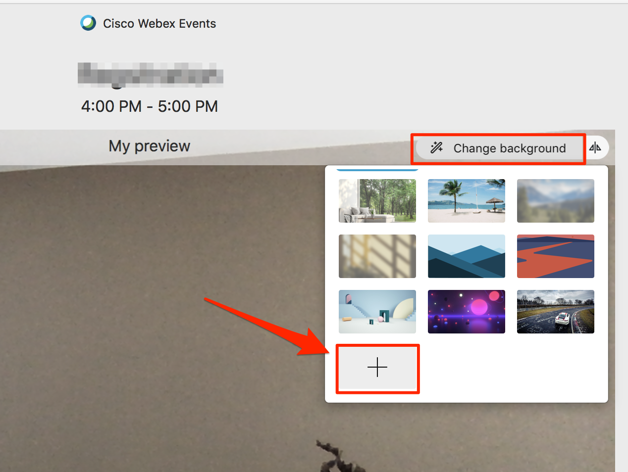 Solved: Customize Background in webex event - Cisco Community