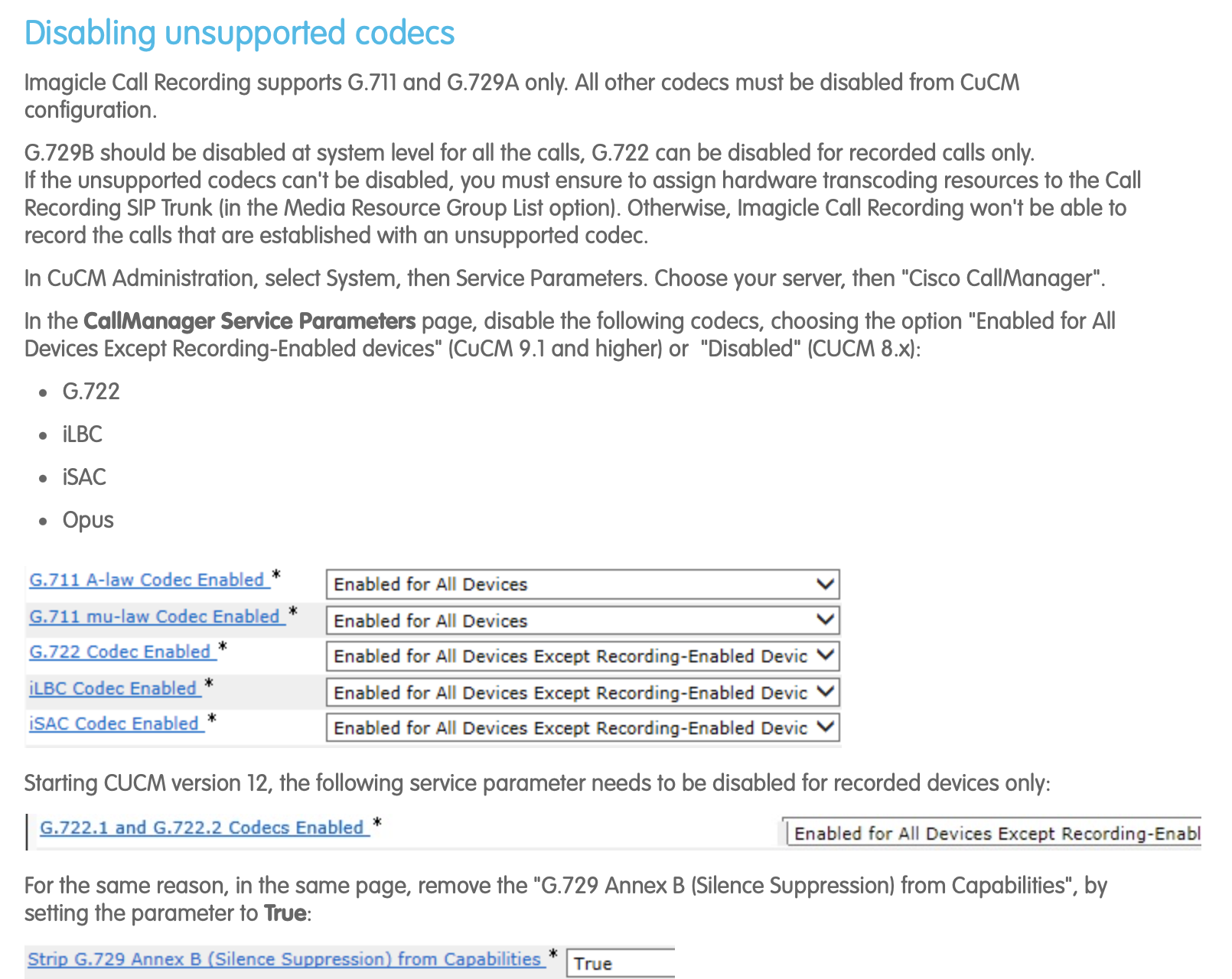 Solved: call recording not working intermittendly : imagicle and cucm ...