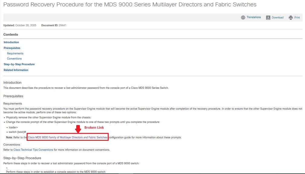 Solved: Password Recovery Procedure for a pair of MDS 9000 Switches ...