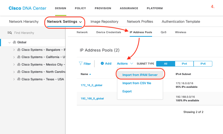 DNA-C API to import CIDR from IPAM server - Cisco Community