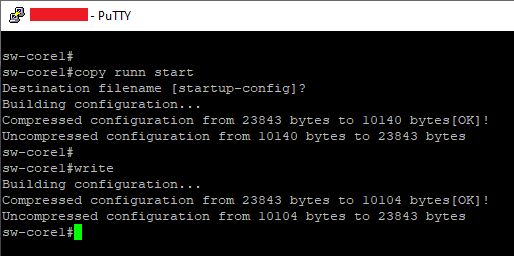 4500 Switch loses part of its configuration on reboot (service compress ...